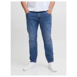 Jack & Jones PlusSize Slim-fit-Jeans "JJIGLENN JJORIGINAL MF 071 NOOS PLS", Herren, Gr. 54, L&auml;nge 32, blau (blau denim), Denim/Jeans, Obermaterial: 76% Baumwolle, 22% Polyester, 2% Elasthan, JACK & JONES PLUSSIZE, Abriebeffekte, slim fit kn&ouml;chellang, Jeans Slim-fit-Jeans