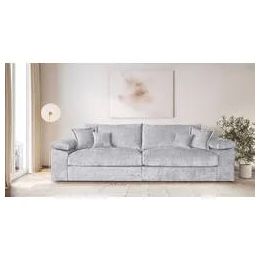 Big-Sofa Home Affaire "Soft&Cosy XXL, B: 303 cm - OTTO. Verl&auml;ssliche Qualit&auml;t.", grau (hellgrau), B:303cm T:123cm, 100% Polyester, Sofas, Big-Sofa, Mega-Sofa, Cord oder Chenille-Struktur, mit Federkern & 4 Zierkissen, Topseller