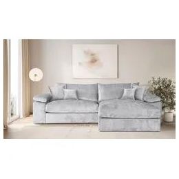 Ecksofa Home Affaire "Soft&Cosy XXL L-Form, B: 303 cm - OTTO. Verl&auml;ssliche Qualit&auml;t.", hellgrau, B:303cm T:187cm, 100% Polyester, Sofas, Ecksofa, Mega-Sofa, Cord oder Chenille-Struktur, mit Federkern & 4 Zierkissen, Topseller