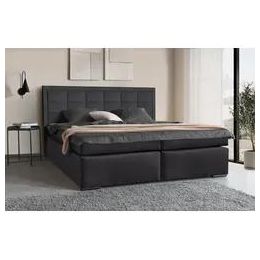 Boxspringbett Collection AB "30 Jahre Jubil&auml;ums-Modell Athena", schwarz, B:193cm L:208cm, Holzwerkstoff, Spanplatte, Komplettbetten, Boxspringbett, in H2,H3 & H4, wahlweise mit LED-Leiste