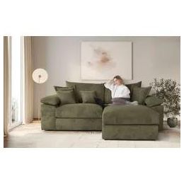 Ecksofa Home Affaire "Soft&Cosy XL L-Form, B: 246 cm - OTTO. Verl&auml;ssliche Qualit&auml;t.", olive, B:246cm T:187cm, 100% Polyester, Sofas, Ecksofa, Mega-Sofa, Cord oder Chenille-Struktur, mit Federkern & 4 Zierkissen, Topseller