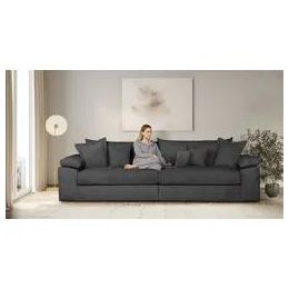 Big-Sofa Home Affaire "Soft&Cosy XXL, B: 303 cm - OTTO. Verl&auml;ssliche Qualit&auml;t.", schwarz, B:303cm T:123cm, 100% Polyester, Sofas, Big-Sofa, Mega-Sofa, Cord oder Chenille-Struktur, mit Federkern & 4 Zierkissen, Topseller