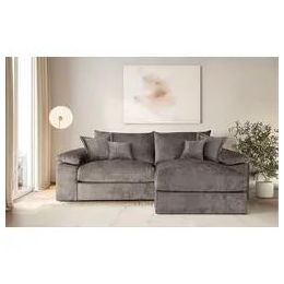 Ecksofa Home Affaire "Soft&Cosy XL L-Form, B: 246 cm - OTTO. Verl&auml;ssliche Qualit&auml;t.", taupe, B:246cm T:187cm, 100% Polyester, Sofas, Ecksofa, Mega-Sofa, Cord oder Chenille-Struktur, mit Federkern & 4 Zierkissen, Topseller
