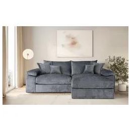 Ecksofa Home Affaire "Soft&Cosy XL L-Form, B: 246 cm - OTTO. Verl&auml;ssliche Qualit&auml;t.", grau (dunkelgrau), B:246cm T:187cm, 100% Polyester, Sofas, Ecksofa, Mega-Sofa, Cord oder Chenille-Struktur, mit Federkern & 4 Zierkissen, Topseller