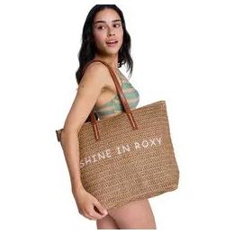 Strandtasche Roxy "In The Tropics", Damen, braunie, Obermaterial: 100% Papier;, Taschen Strandtasche
