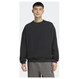 Sweatshirt Adidas SPORTSWEAR "SOFT LUX", Herren, Gr. M, schwarz, Obermaterial: 51% Polyester, 25% Modal, 15% Baumwolle, 9% Elasthan, Rundhals, angesetztes B&uuml;ndchen, Sweatshirts Sweatshirt
