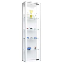 ebuy24 Glasvitrinen StanoMini 1 Wei&szlig; 33 x 18 cm | Gr.: onesize