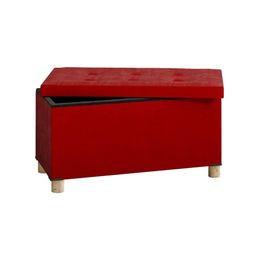 ebuy24 Pouf SizosL Hocker 4 Rot 76 x 38 cm | Gr.: onesize