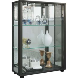 ebuy24 Vitrinenschrank Sintalo 10 Schwarz 60 x 25 cm | Gr.: onesize