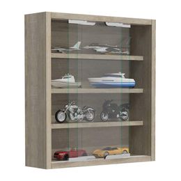 ebuy24 Glasvitrinen AgisaS 2 Eiche 37 x 10 cm | Gr.: onesize