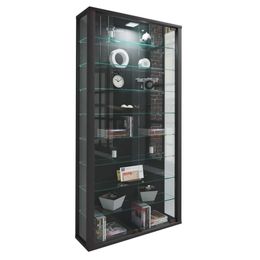 ebuy24 Vitrinenschrank LumoMaxi 5 Schwarz 59 x 18 cm | Gr.: onesize