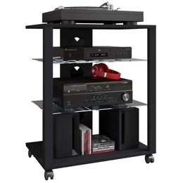 ebuy24 Hifi-M&ouml;bel FolasR 3 Schwarz 60 x 41 cm | Gr.: onesize