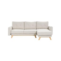 Beliani Ecksofa SIRO in Beige/Braun - (W) 240 x (H) 95 x (L) 142 cm | Gr.: onesize
