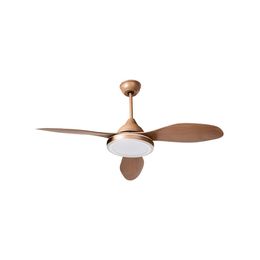 Beliani Deckenventilator mit Licht MUDDY in Braun - (W) 122 x (H) 48 x (L) 122 cm | Gr.: onesize