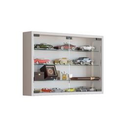 ebuy24 Vitrinenschrank Mandosa Wei&szlig; 60 x 10 cm | Gr.: onesize