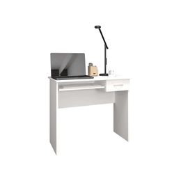 ebuy24 Schreibtisch ArusaL 1 Wei&szlig; 85 x 50 cm | Gr.: onesize