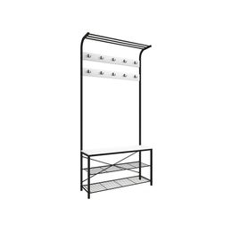 ebuy24 Wandgarderobe TaliroGR Wei&szlig; 90 x 30 cm | Gr.: onesize