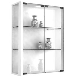 ebuy24 Vitrinenschrank Udina Wei&szlig; 60 x 25 cm | Gr.: onesize