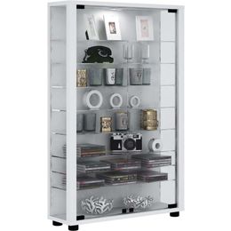 ebuy24 Vitrinenschrank LumoMini 5 Wei&szlig; 59 x 18 cm | Gr.: onesize