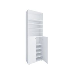 ebuy24 Schuhschrank Lona2XL10DTR wei&szlig; Wei&szlig; 70 x 39 cm | Gr.: onesize