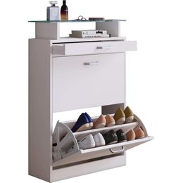 ebuy24 Schuhschrank Braso 1 Wei&szlig; 59 x 22 cm | Gr.: onesize