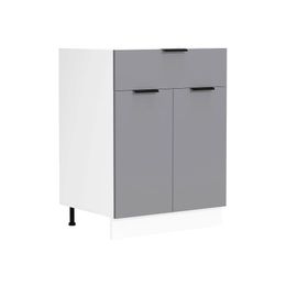 ebuy24 K&uuml;chenunterschrank Fasola Grau 60 x 46 cm | Gr.: onesize