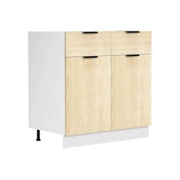 ebuy24 K&uuml;chenunterschrank Fasola Eiche 80 x 46 cm | Gr.: onesize