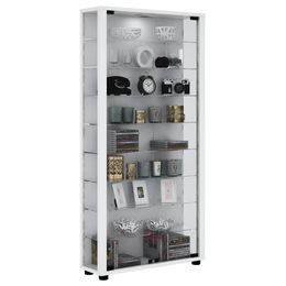 ebuy24 Vitrinenschrank Lumo Wei&szlig; 59 x 18 cm | Gr.: onesize