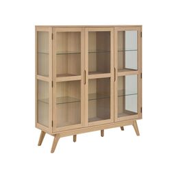 ebuy24 Vitrinenschrank Marte Wei&szlig; 140 x 40 cm | Gr.: onesize