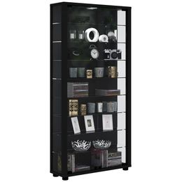 ebuy24 Vitrinenschrank Lumo Schwarz 59 x 18 cm | Gr.: onesize