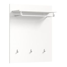 ebuy24 Wandgarderobe Solero Wei&szlig; 80 x 25 cm | Gr.: onesize