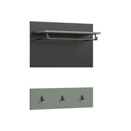 ebuy24 Wandgarderobe Canu Staubgr&uuml;n 73 x 27 cm | Gr.: onesize
