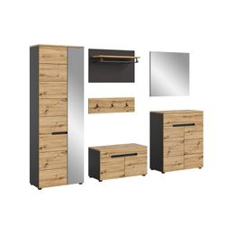 ebuy24 Garderobenm&ouml;bel Canu Eiche 255 x 37 cm | Gr.: onesize