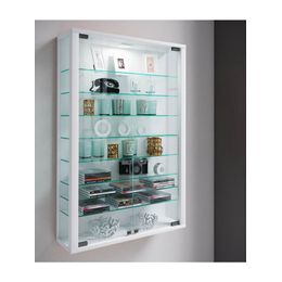 ebuy24 Vitrinenschrank Vitrosa Wei&szlig; 59 x 18 cm | Gr.: onesize