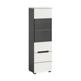 ebuy24 Vitrinenschrank Canu Wei&szlig; 36 x 33 cm | Gr.: onesize