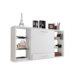 ebuy24 Schreibtisch Teala Wei&szlig; 120 x 20 cm | Gr.: onesize
