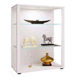 ebuy24 Vitrinenschrank Glasol 7 Wei&szlig; 70 x 35 cm | Gr.: onesize
