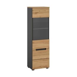 ebuy24 Vitrinenschrank Canu Eiche 36 x 33 cm | Gr.: onesize