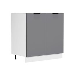 ebuy24 K&uuml;chenunterschrank Fasola Grau 80 x 46 cm | Gr.: onesize