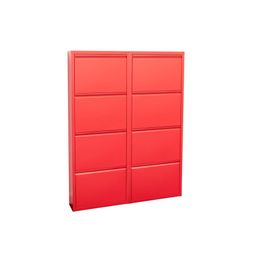 ebuy24 Schuhschrank Pisa 5 Rot 100 x 16 cm | Gr.: onesize