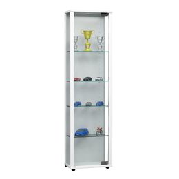 ebuy24 Vitrinenschrank Edana Wei&szlig; 33 x 18 cm | Gr.: onesize