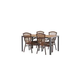 ebuy24 Gartenset Break 5-teilig Braun 90 x 150 cm | Gr.: onesize
