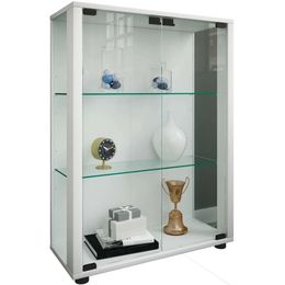 ebuy24 Vitrinenschrank Sintalo 4 Wei&szlig; 60 x 25 cm | Gr.: onesize