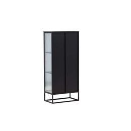 ebuy24 Vitrinenschrank Garis Schwarz 70 x 40 cm | Gr.: onesize