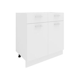 ebuy24 K&uuml;chenunterschrank Esilo Wei&szlig; 80 x 46 cm | Gr.: onesize