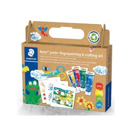 Staedtler Bastelset Fingermalfarbe Noris junior - 4 Farben Schere und Bastelheft. | Gr.: onesize