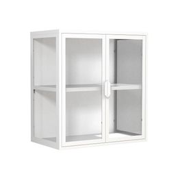 ebuy24 Vitrinenschrank FlokasVS T&uuml;ren Wei&szlig; 60 x 35 cm | Gr.: onesize