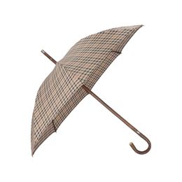 doppler MANUFAKTUR Kastanie Stockschirm 91 cm in check beige-brown | Gr.: onesize