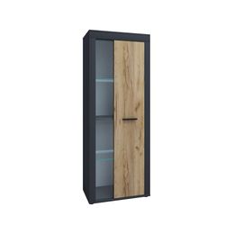 ebuy24 Vitrinenschrank Usilo anthrazit Anthrazit 60 x 35 cm | Gr.: onesize