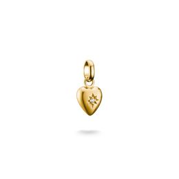 Thomas Sabo Charm-Anh&auml;nger Herz Mit Stern Connect in gold, wei&szlig; | Gr.: onesize